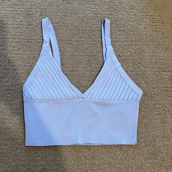 Zara | Tops | Zara Periwinkle Cropped Tank | Poshmark